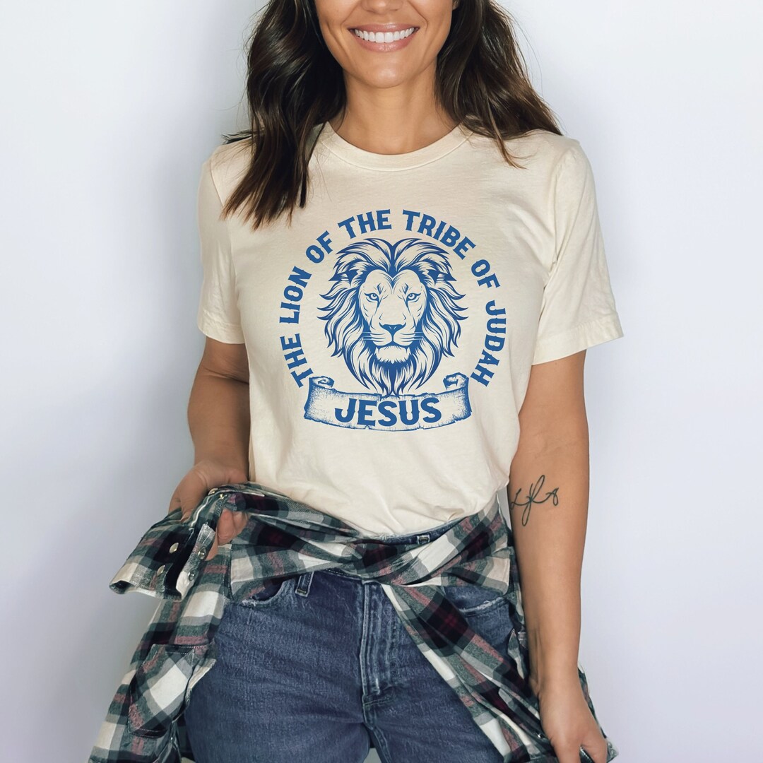 Lion Bible Verse Christian Shirt, Christian Tshirt Gift for Her ...