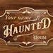 Custom Personalized Haunted House Sign, Halloween Decor, Wood Inlay - Etsy