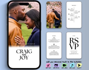 Digital Wedding Invitation, Animated Wedding Invitation, Wedding ...