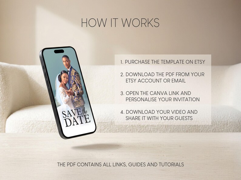 Save the Date Video Template, Opening Envelope Animation, Canva ...