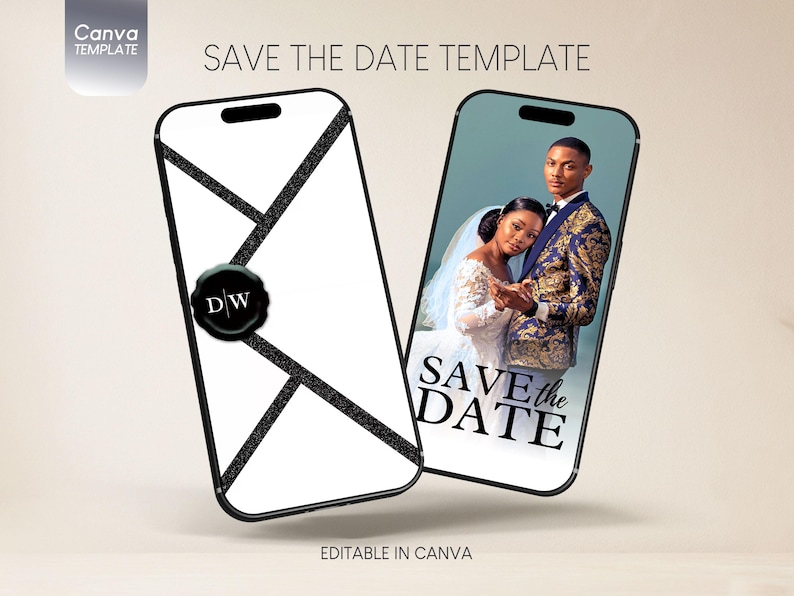 Save the Date Video Template, Opening Envelope Animation, Canva ...