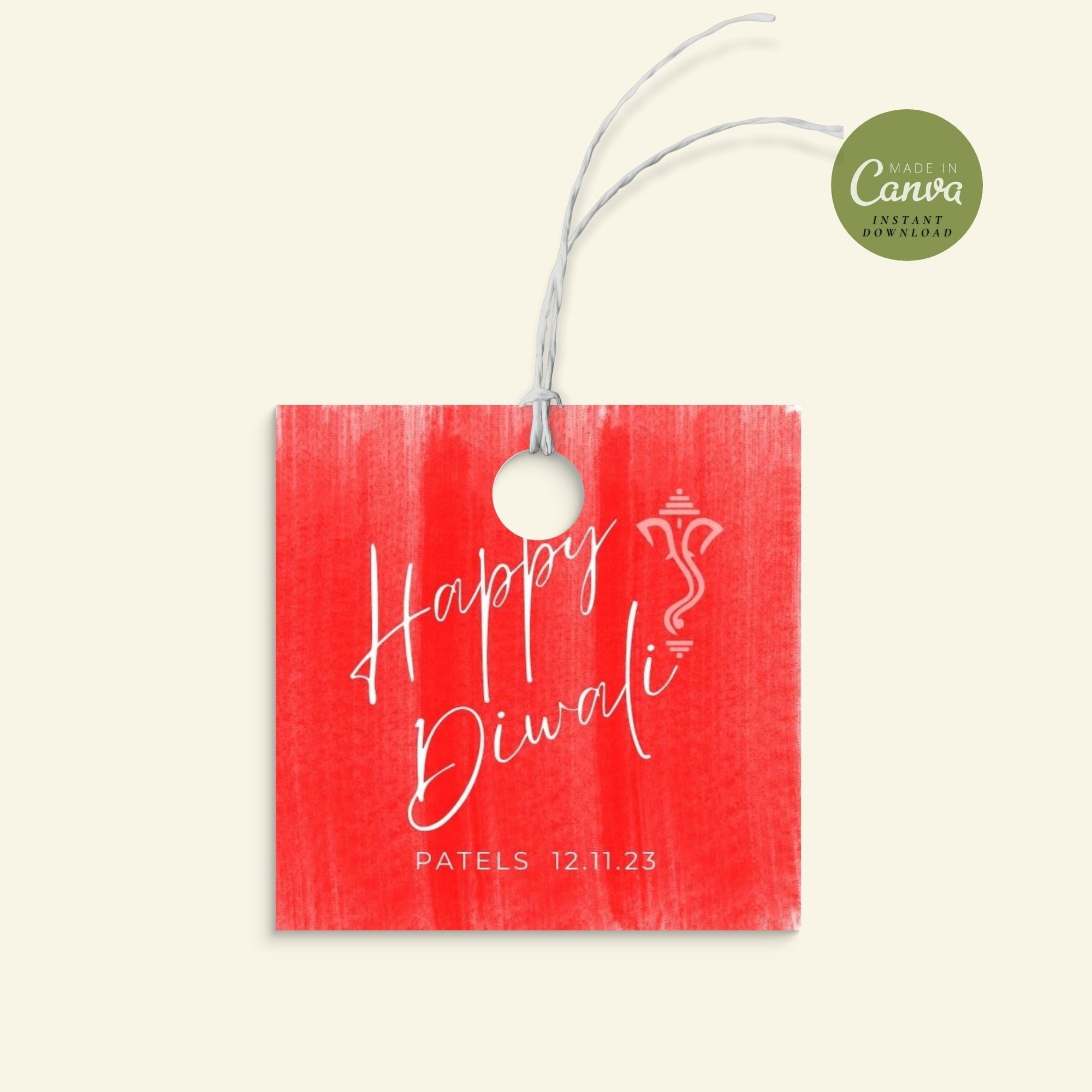 Editable Diwali Gift Tags INSTANT DOWNLOAD Celebration Gift Bag Label ...