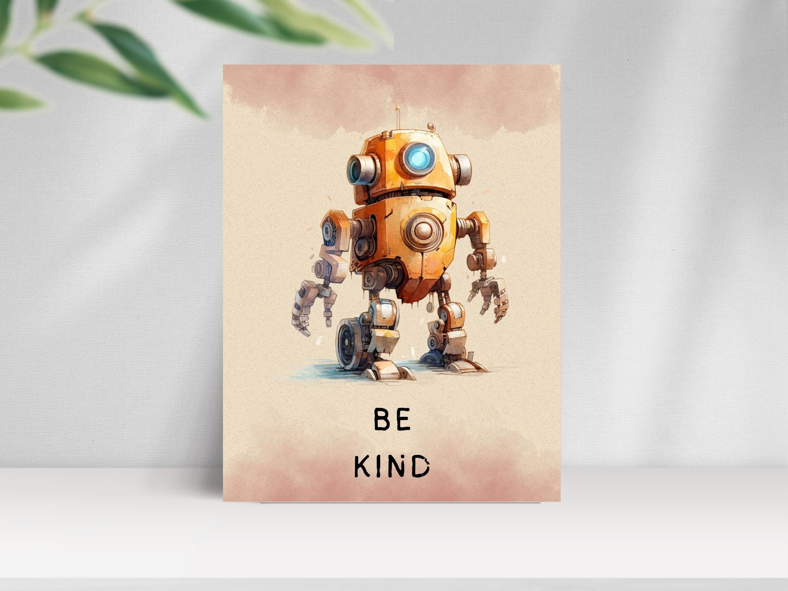 Robot Affirmation Posters for Kids: Set of 4, Motivational Wall Art ...