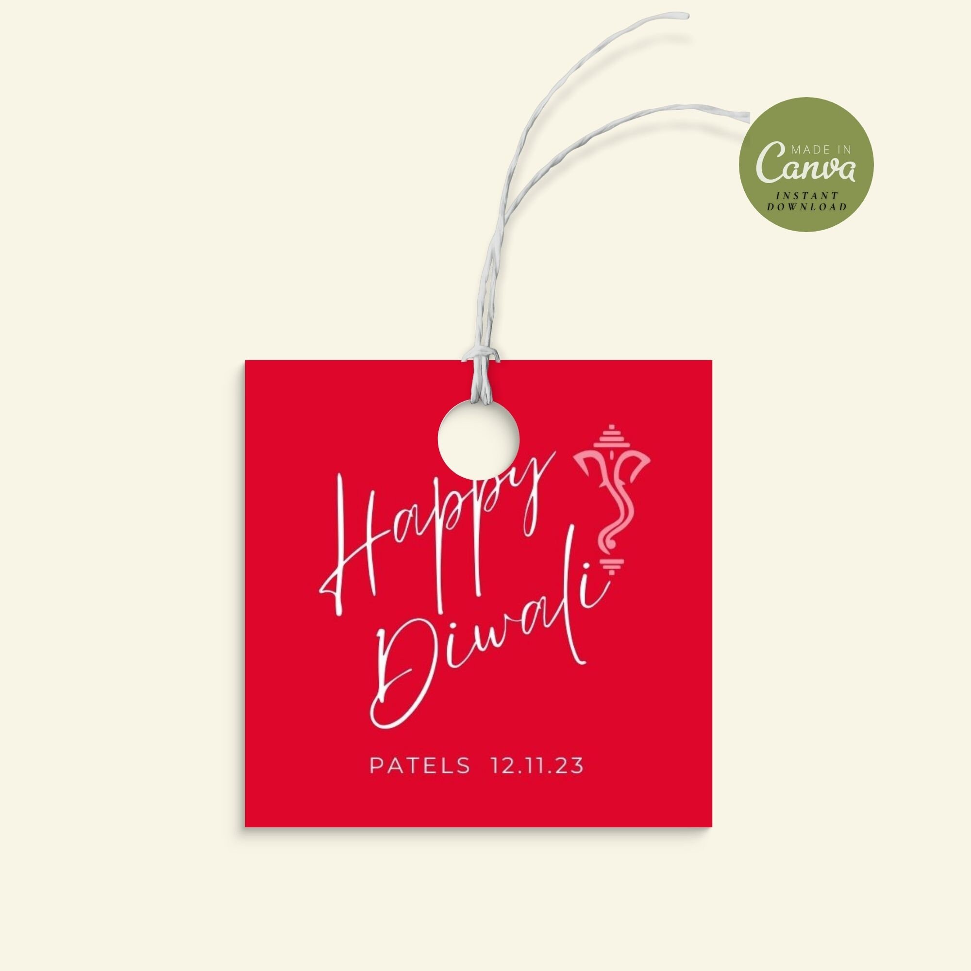 Editable Diwali Gift Tags INSTANT DOWNLOAD Celebration Gift - Etsy