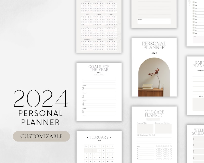 2024 Planner Printable Editable Daily Planner Monthly - Etsy