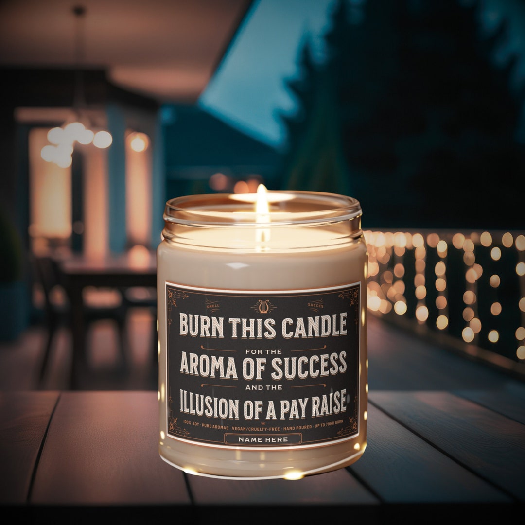Humorous Employee Appreciation Candle - Personalized Aroma of Success ...