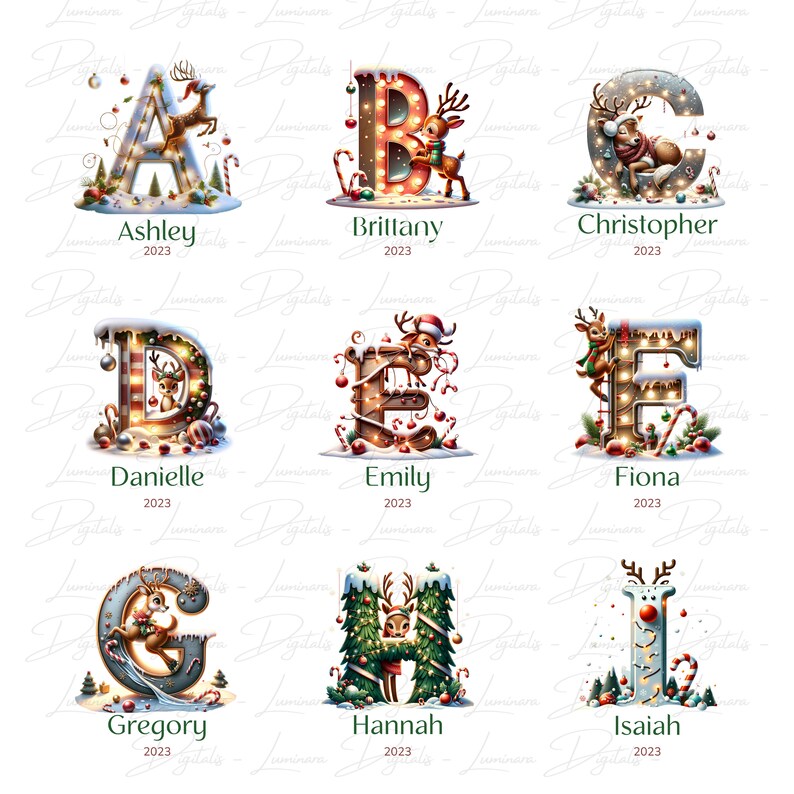 Letter Name Ornament - 2023 Family Ornament - Custom Initial Ornament ...