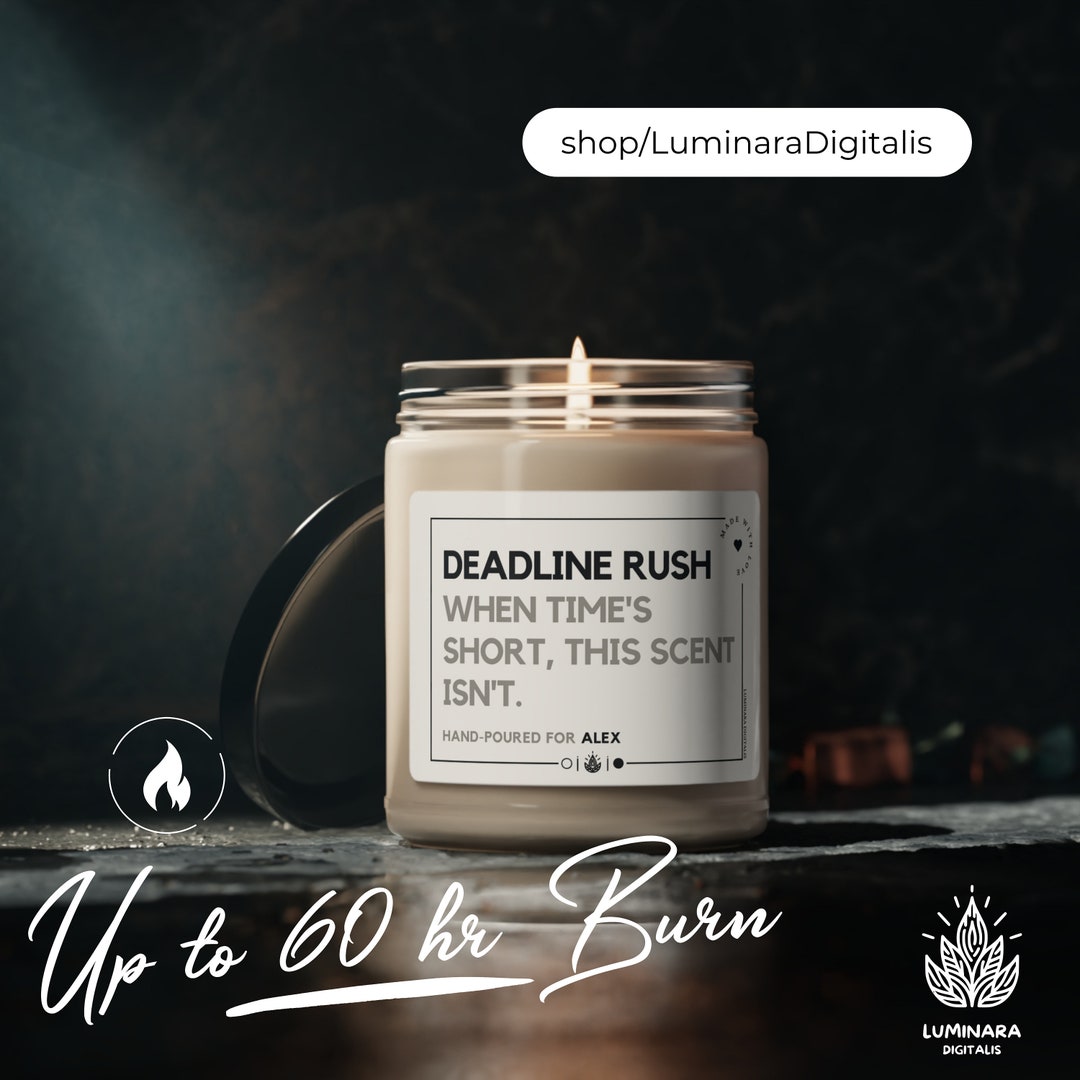 Humorous Employee Appreciation Candle - Personalized Aroma of Success ...