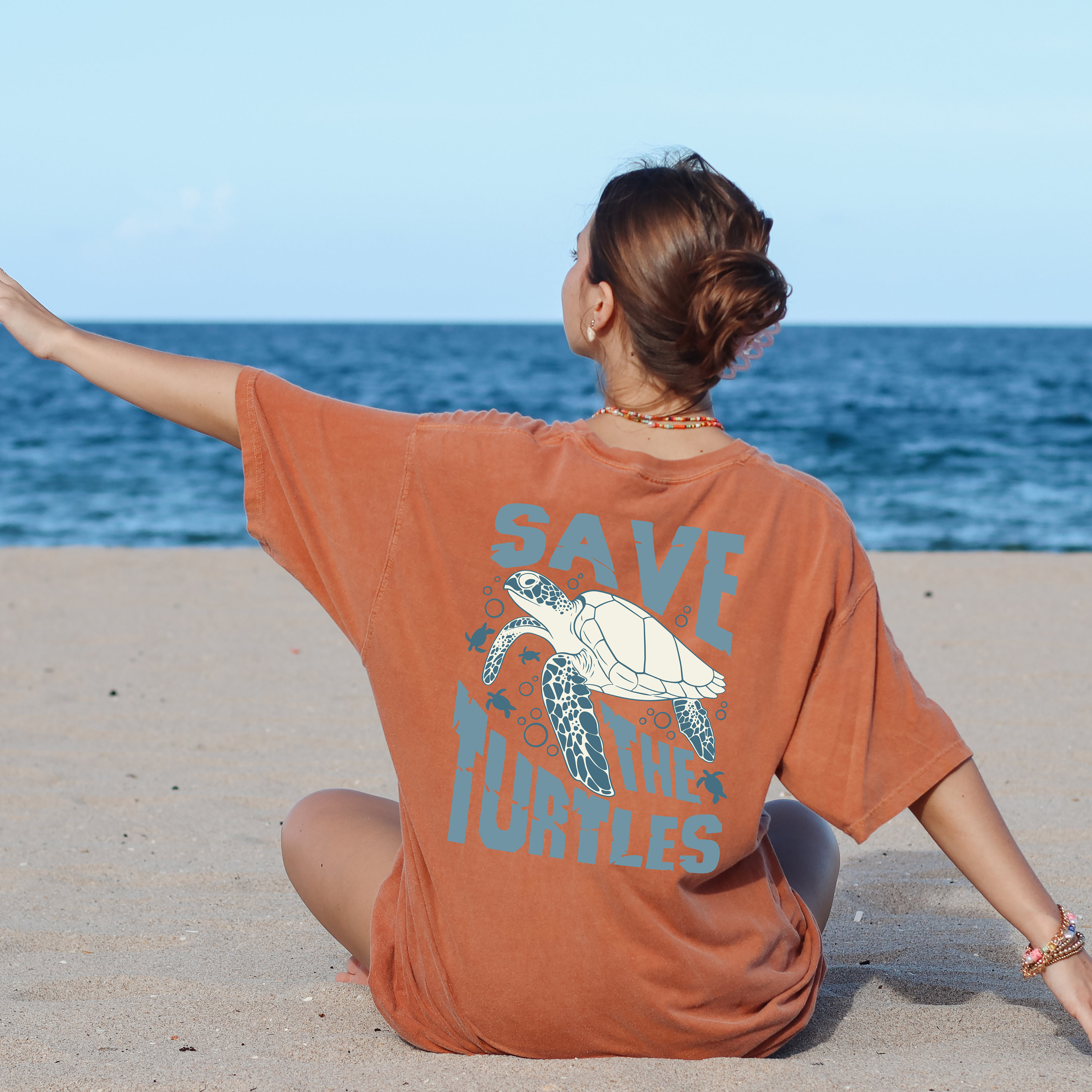 Sea Turtle Shirt Save the Turtles Respect the Locals Ecology Beach T ...