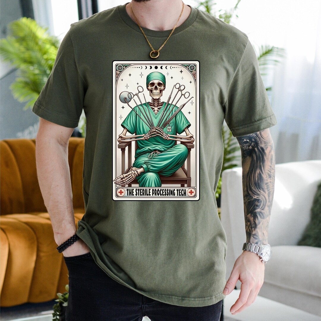 The Sterile Processing Tech Tarot Card Shirt Mens Surgical Tech Shirt ...