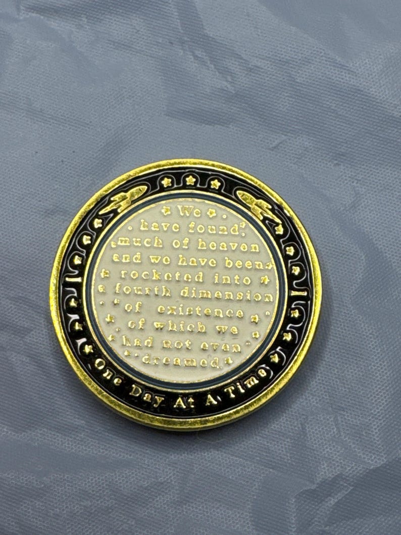 AA Medallion: Glow-in-dark Rocket-ship, 1 Year Sobriety Coin - Etsy