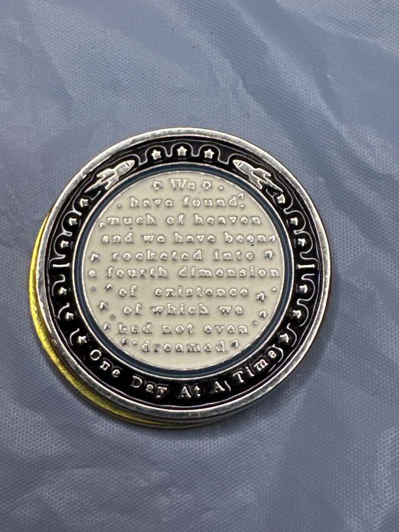 AA Medallion: Glow-in-dark Rocket-ship, 1 Year Sobriety Coin - Etsy