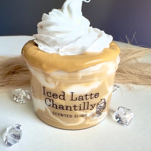 Iced Latte Chantilly Slime, Glossy Slime, Coffee Slime, Thick Slime ...