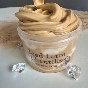 Iced Latte Chantilly Slime, Glossy Slime, Coffee Slime, Thick Slime ...