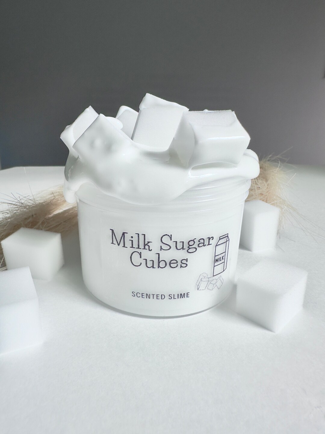 Milk Sugar Cubes Slime, Butter Slime, Milk Slime, Scented Slime ...