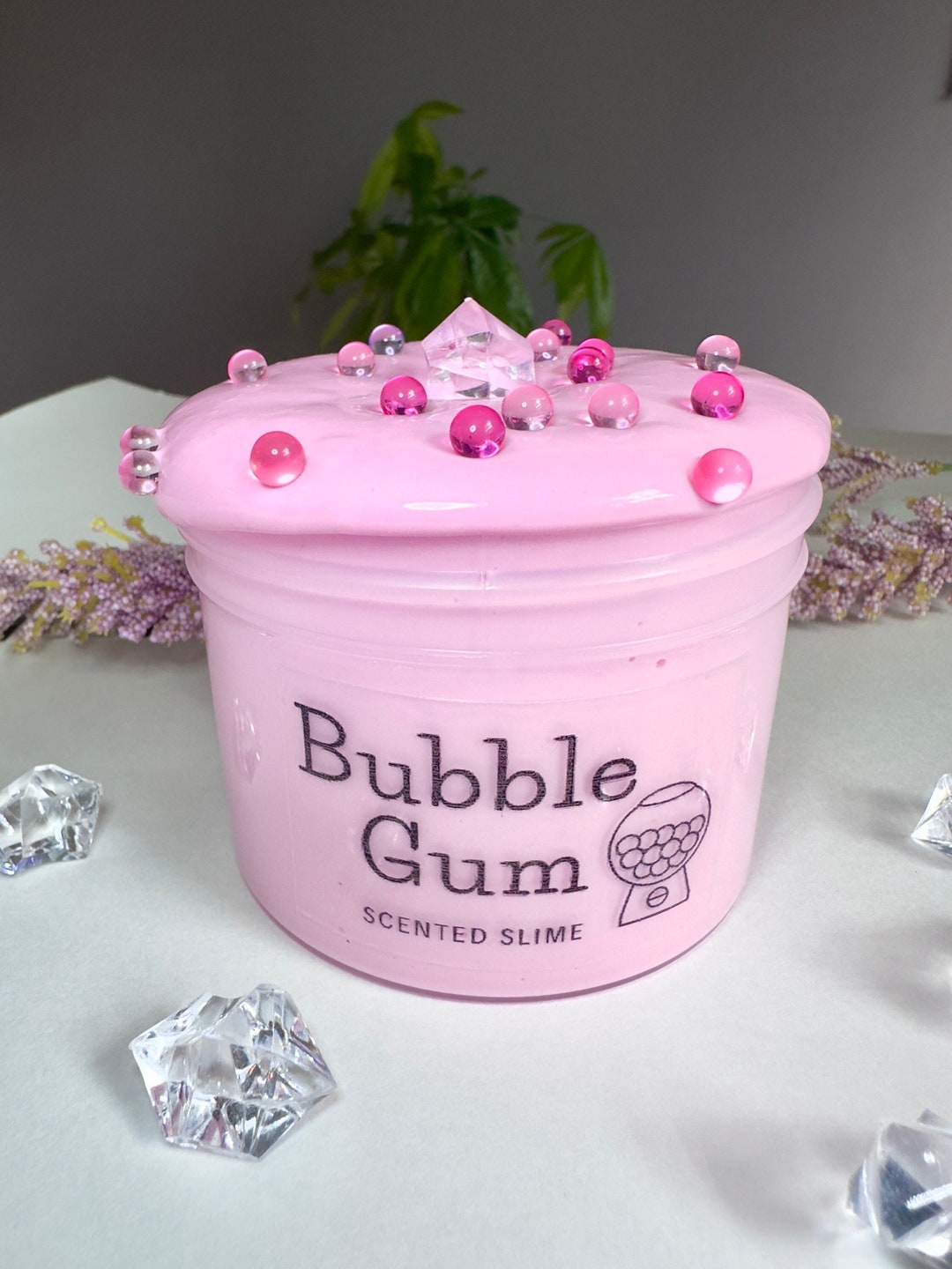 Bubble Gum Thick Slime, Glossy Slime, Bubble Gum Scented Slime, Super ...