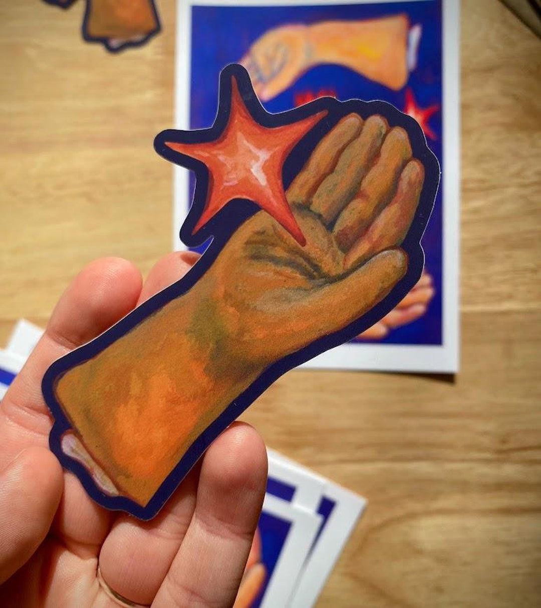 Whimsigoth Star Sticker: Fairy Core Reaching Hand Art - Etsy