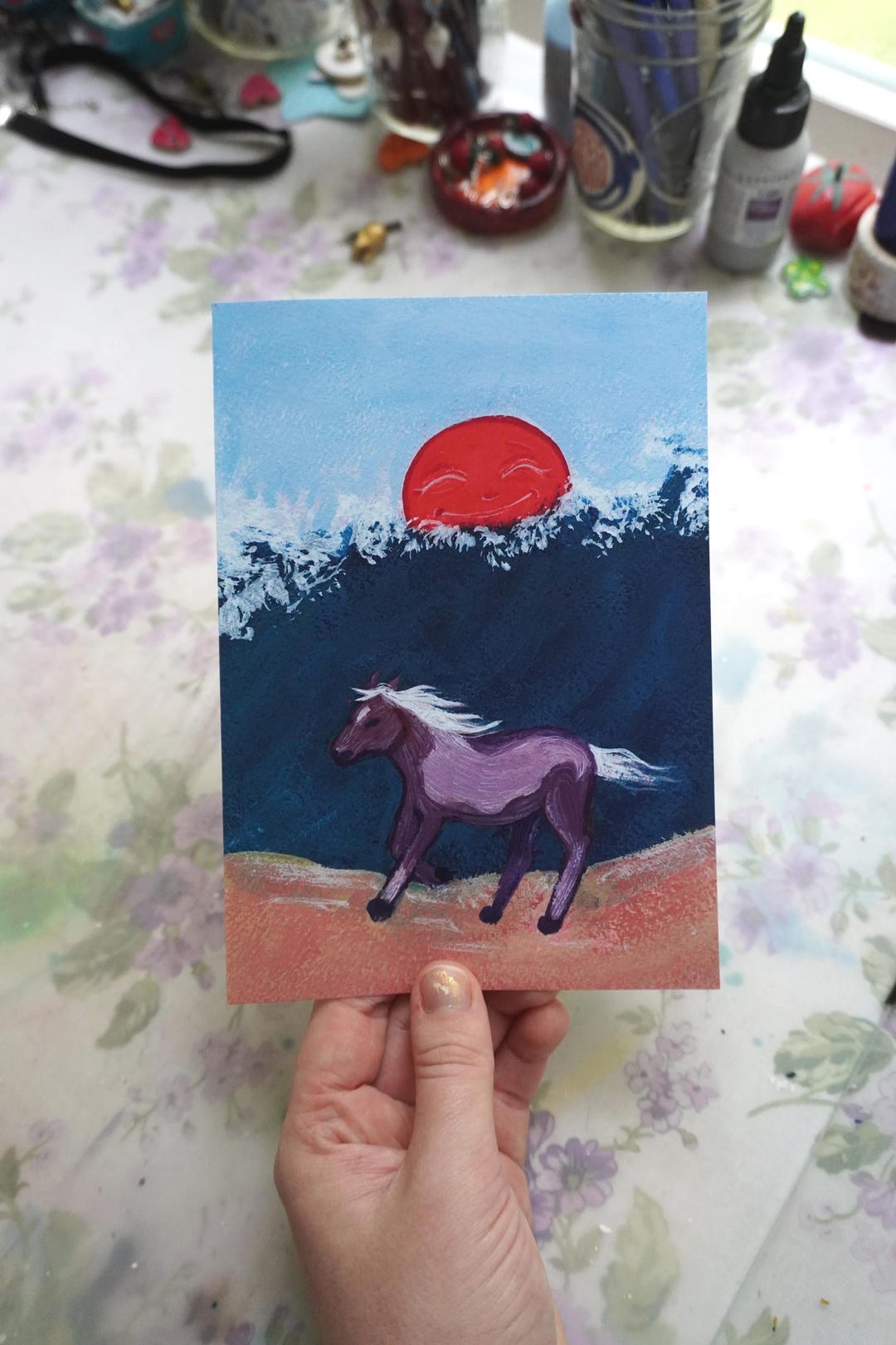 Wild Banker Pony Art Print: Ocracoke Island Gouache Illustration - Etsy