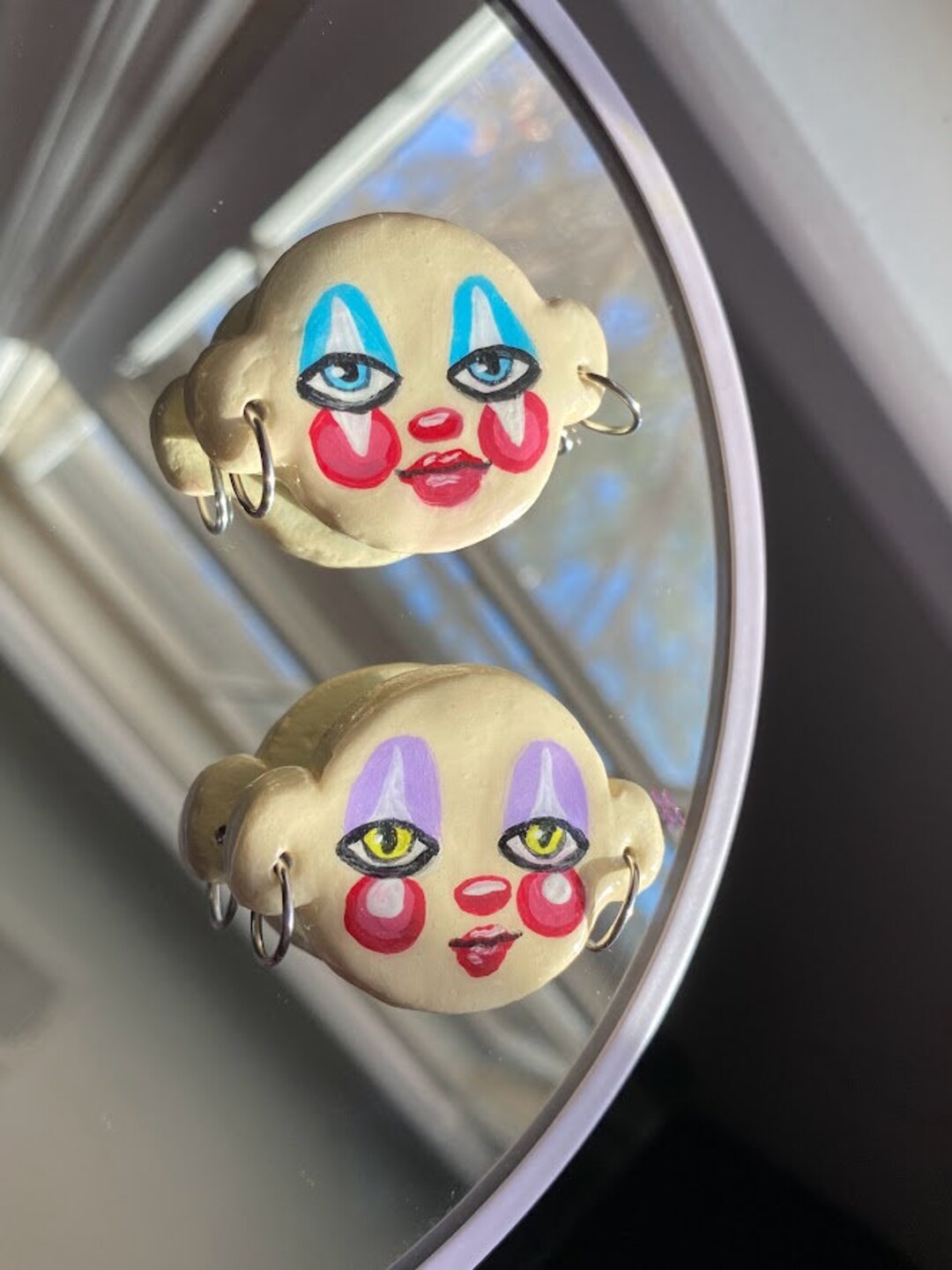 Clay Magnets Clown Babies set of 2 Magnets - Etsy