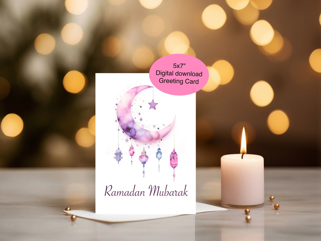 Printable Ramadan Mubarak Cards, Ramadan Mubarak Cards, Islamic ...