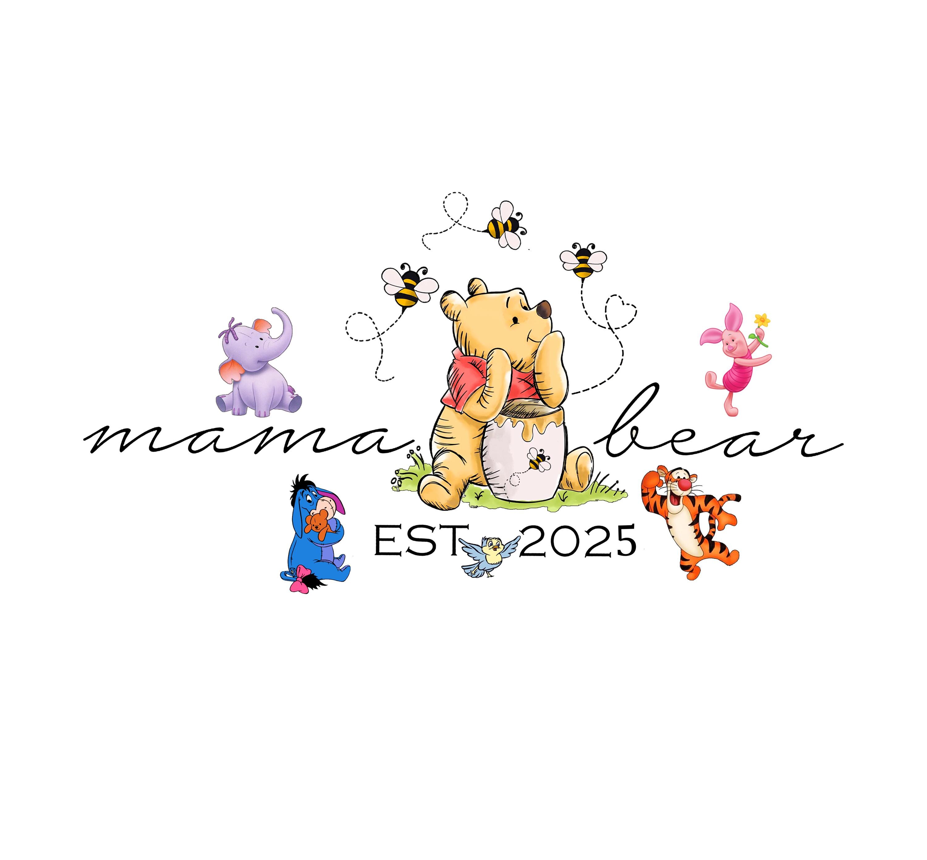 Mama Bear Winnie the Pooh PNG Bundle: Family Design (digital Download ...