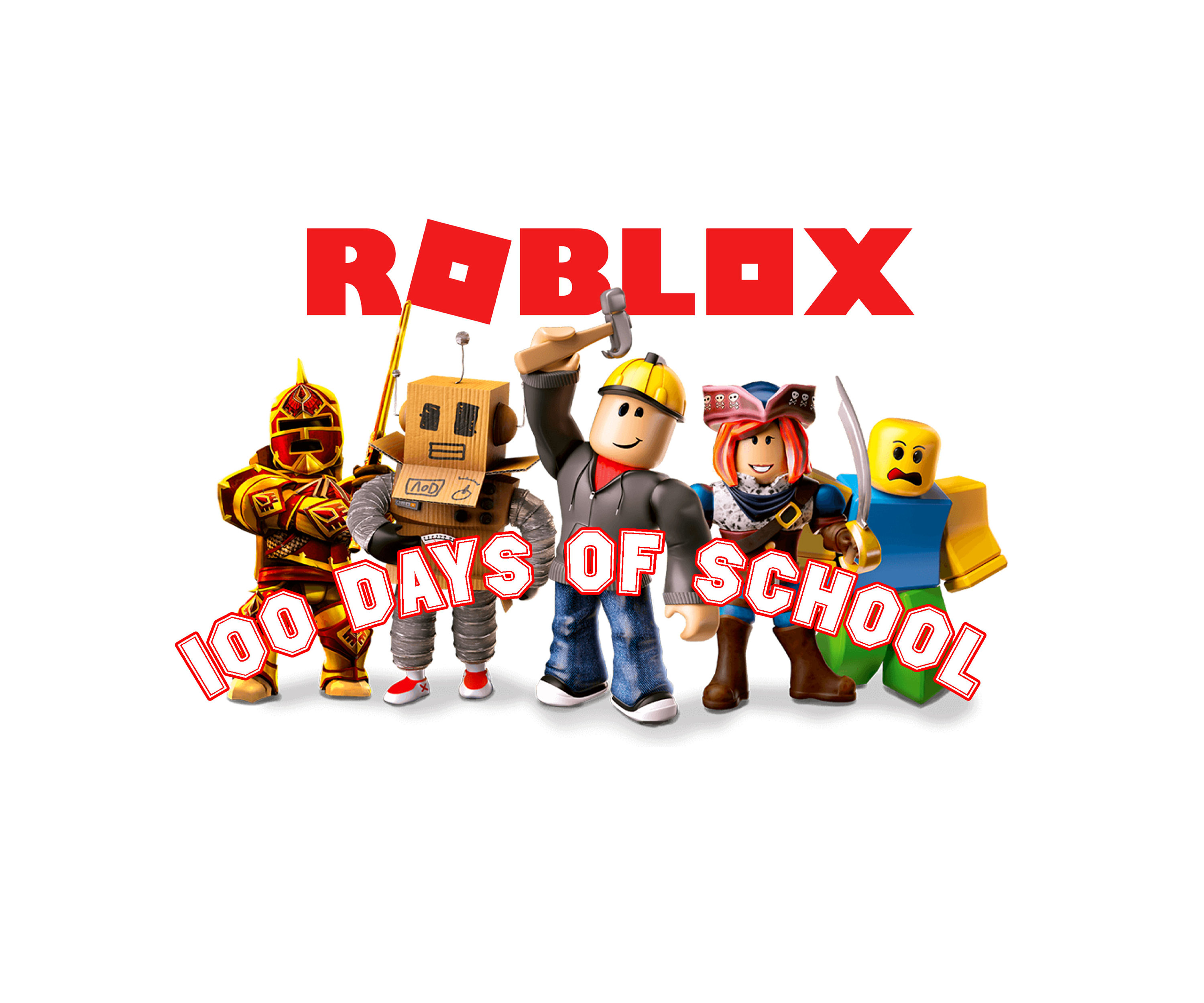 100 Days of School Roblox Png , Roblox 100 Days of School Png Bundle ...