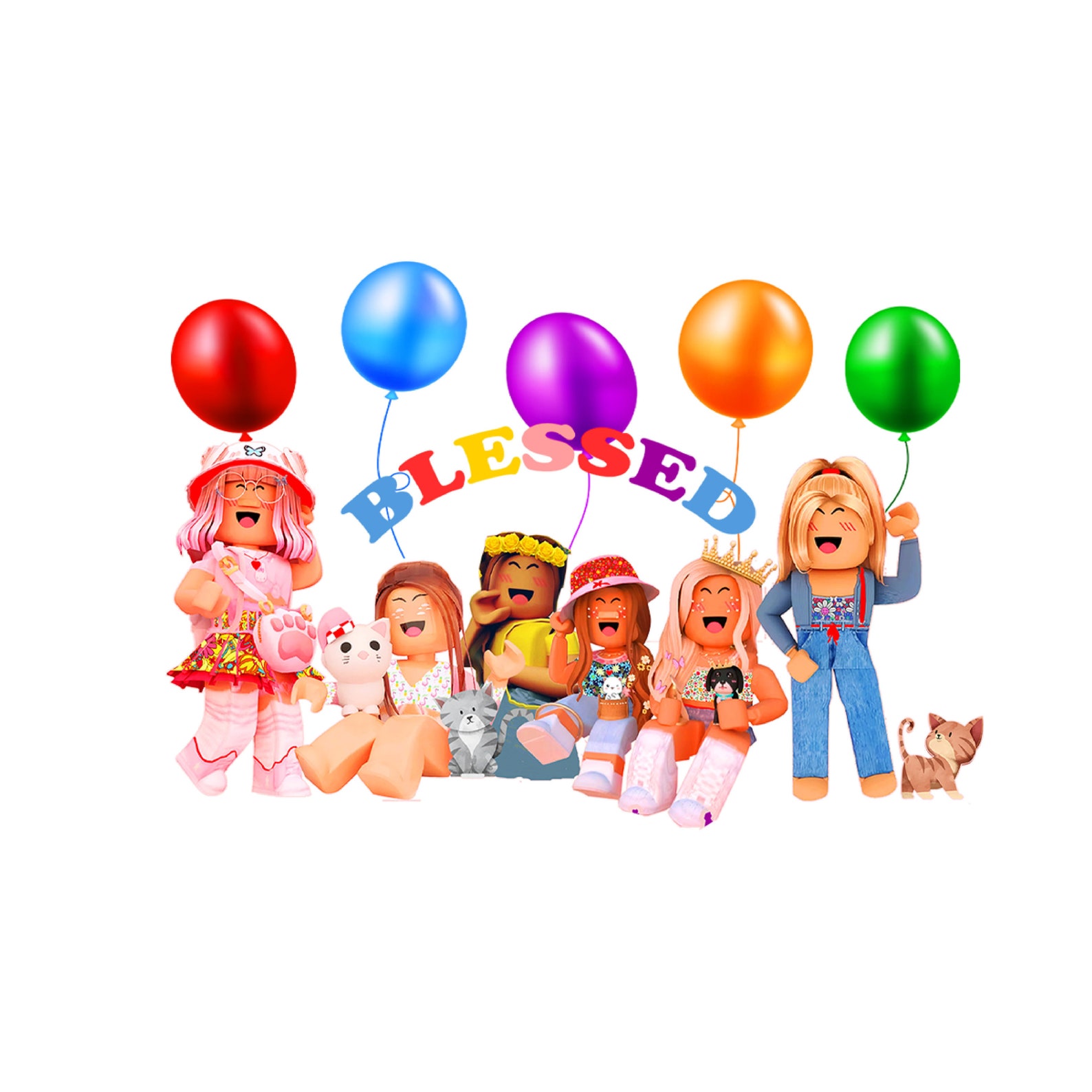 Roblox Gilrs Png Svg Roblox Girls Friends Png Svg Bundle Roblox Birthday Gilr Svg Png Bundle Of