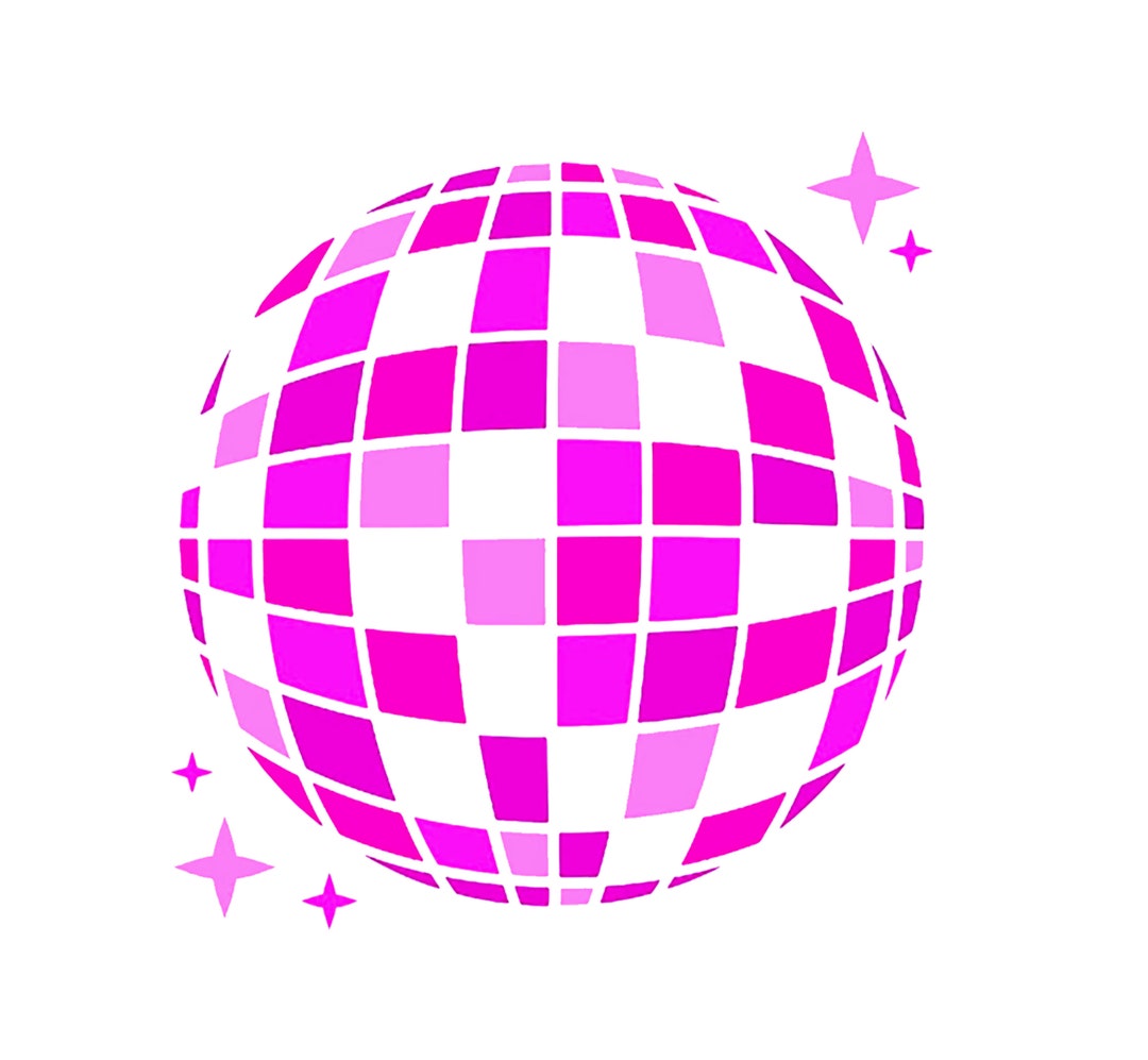 Pink Disco Ball Png Svg, Disco Ball Png Discoball Png, Retro Groovy Png ...