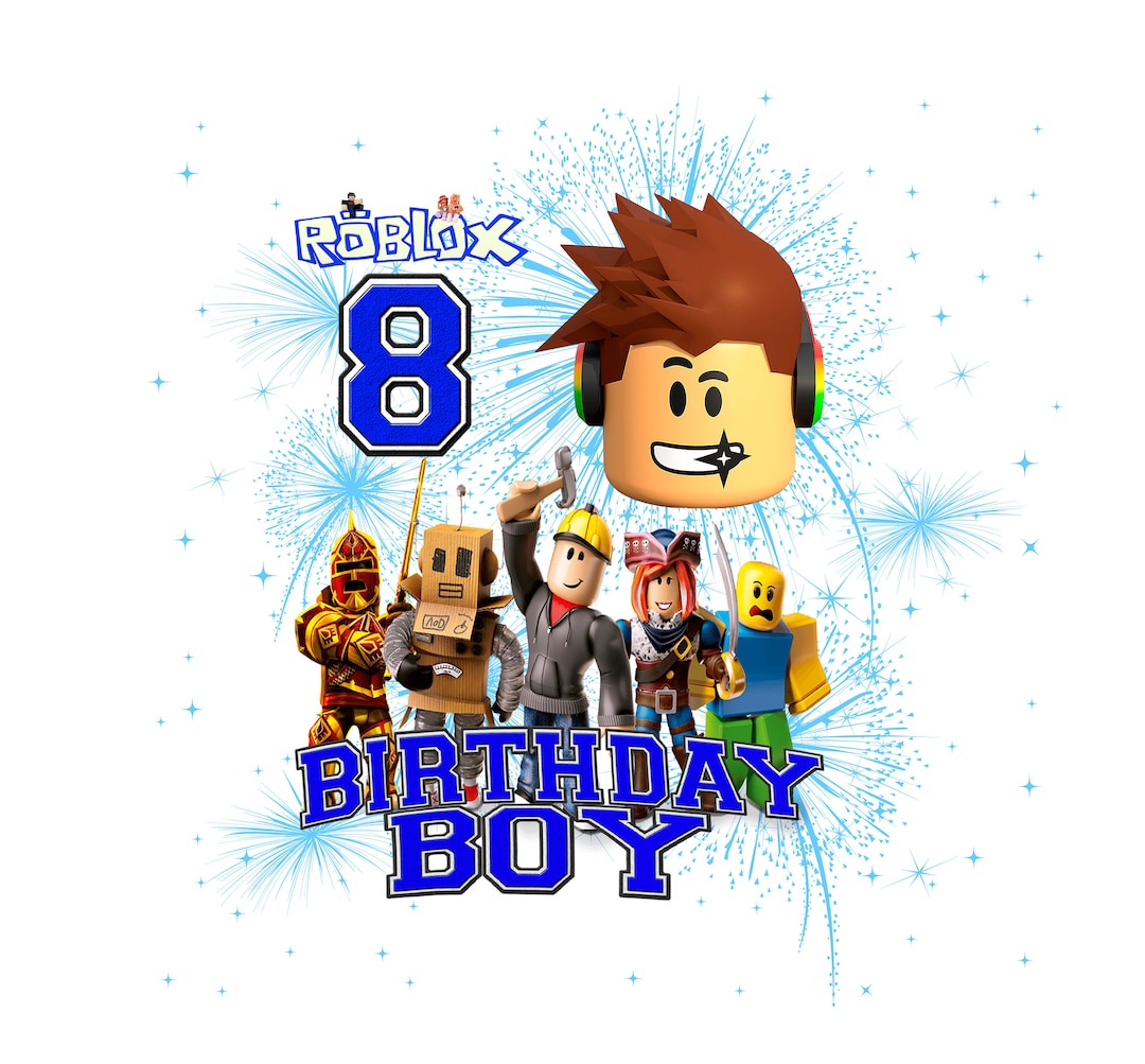 Birthday Boy 8 Png Svg 1 Layer ,roblox 8 Birthday Boy Png , Gamer ...