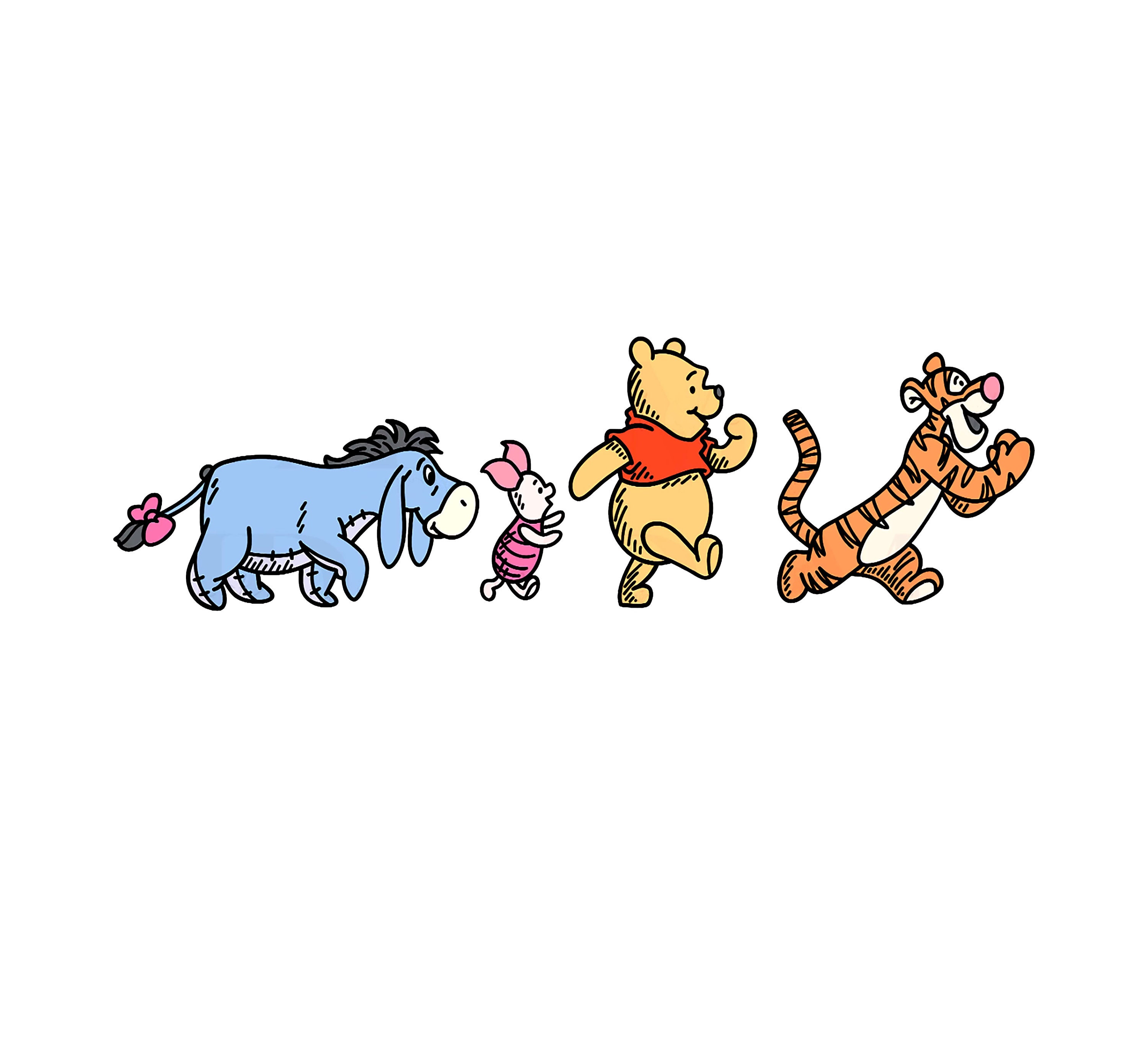 Classic Winnie the Pooh and Friends Digital Images 1SVG & 4 PNG Digital ...