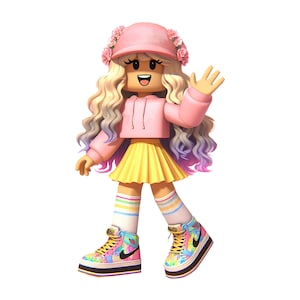 Roblox Girls Png Svg Clipart Digital Download. Set of Exclusive High ...