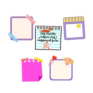 Motivational Sticky Notes Png, Printable Stickers Bundle, Daily ...