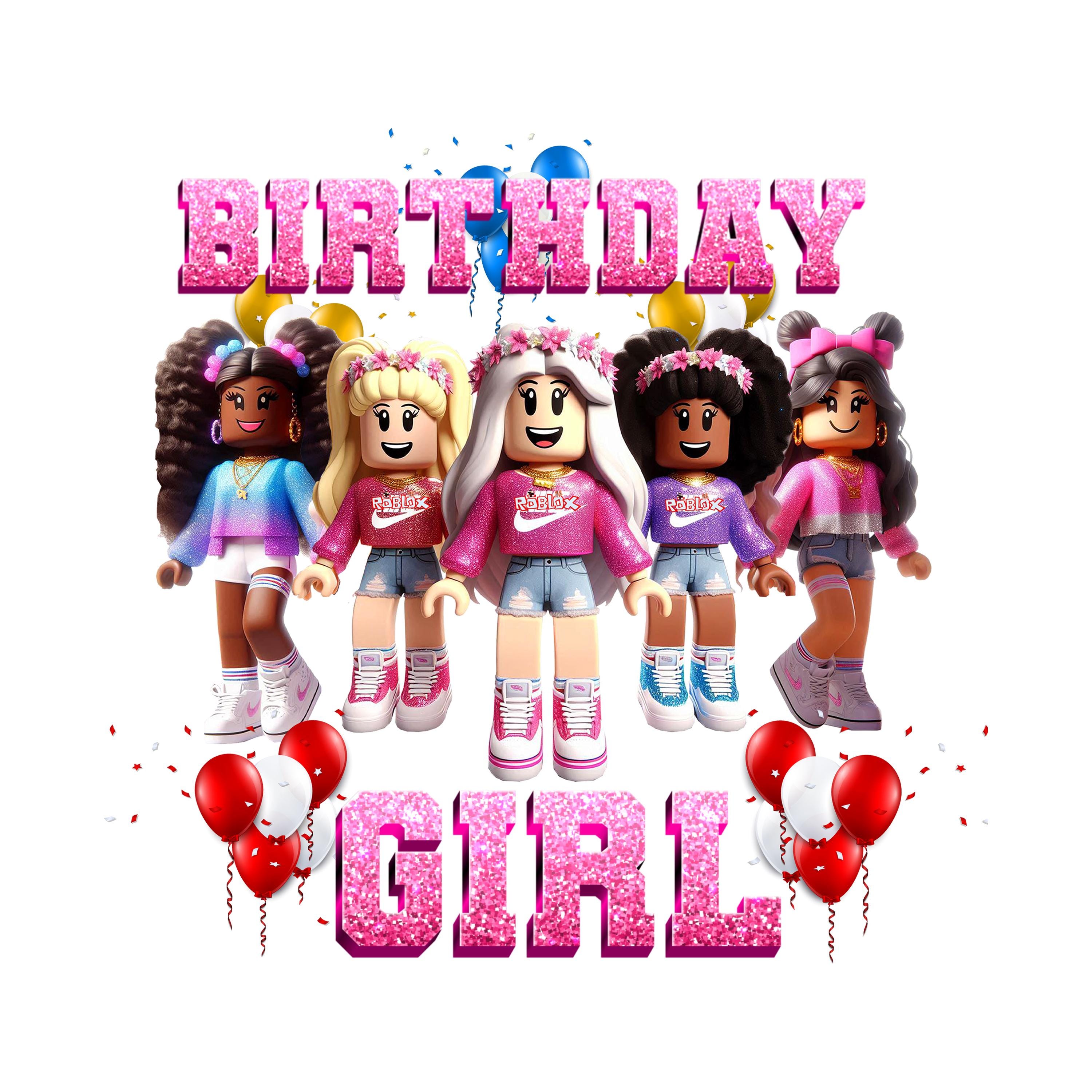 Glitter Roblox Girls PNG Clipart: 5 Designs (digital Download) - Etsy