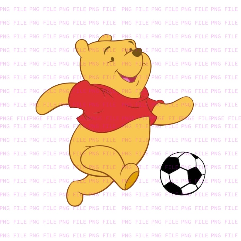 Pooh Bear Soccer/football PNG Designs: Sports Clipart (5 Files) - Etsy ...