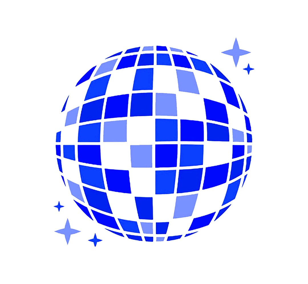 Blue Disco Ball Png Svg, Disco Ball Png Discoball Png, Retro Groovy Png ...