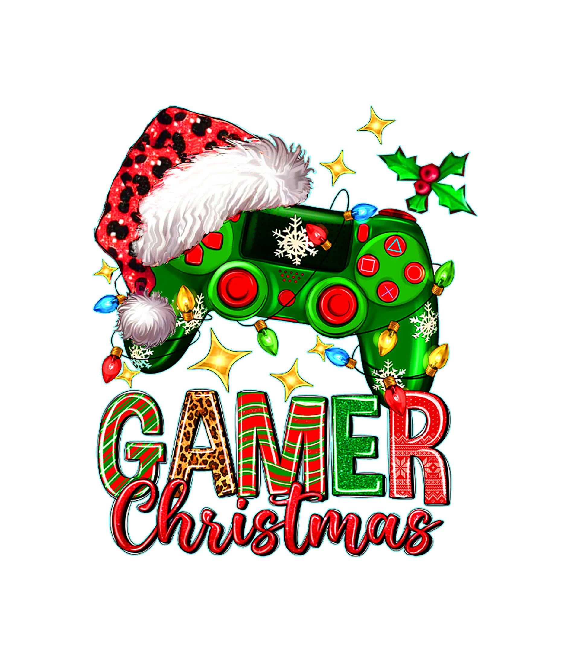 Christmas Game Controller Png SVG Sublimation Design Download ...