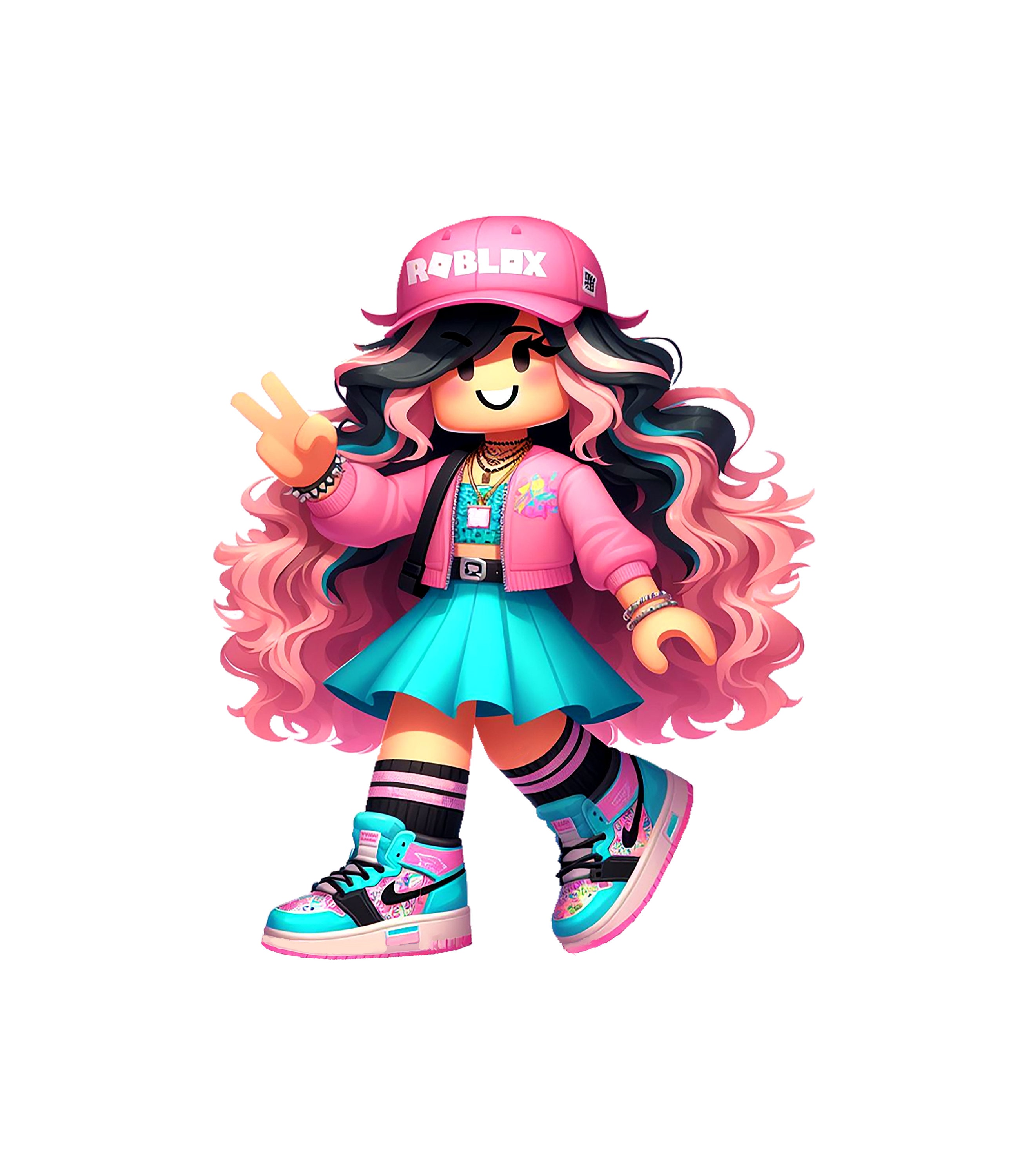 Roblox Girls Png Clipart Digital Download. Set of Exclusive High ...