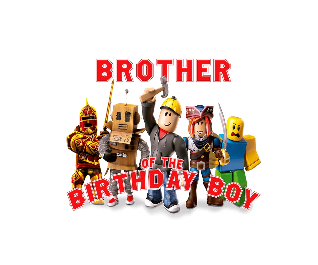 Brother of Birthday Boy Roblox SVG PNG: Gamer Party (digital Download ...