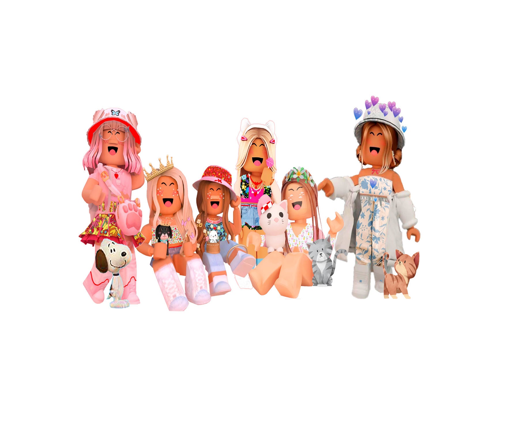 Nuevos archivos roblox girls png svg de 300 ppp con fondo claro. Ropa ...