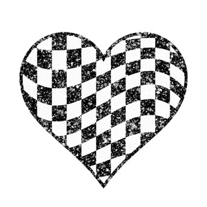 Checkered Heart Png , Distressed Checkered Heasrt Png, Checkered Heart ...