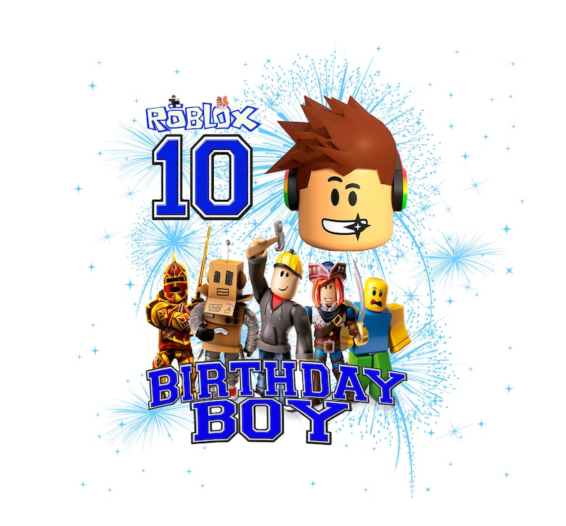 Roblox 10th Birthday Boy PNG SVG Bundle (digital Download) - Etsy