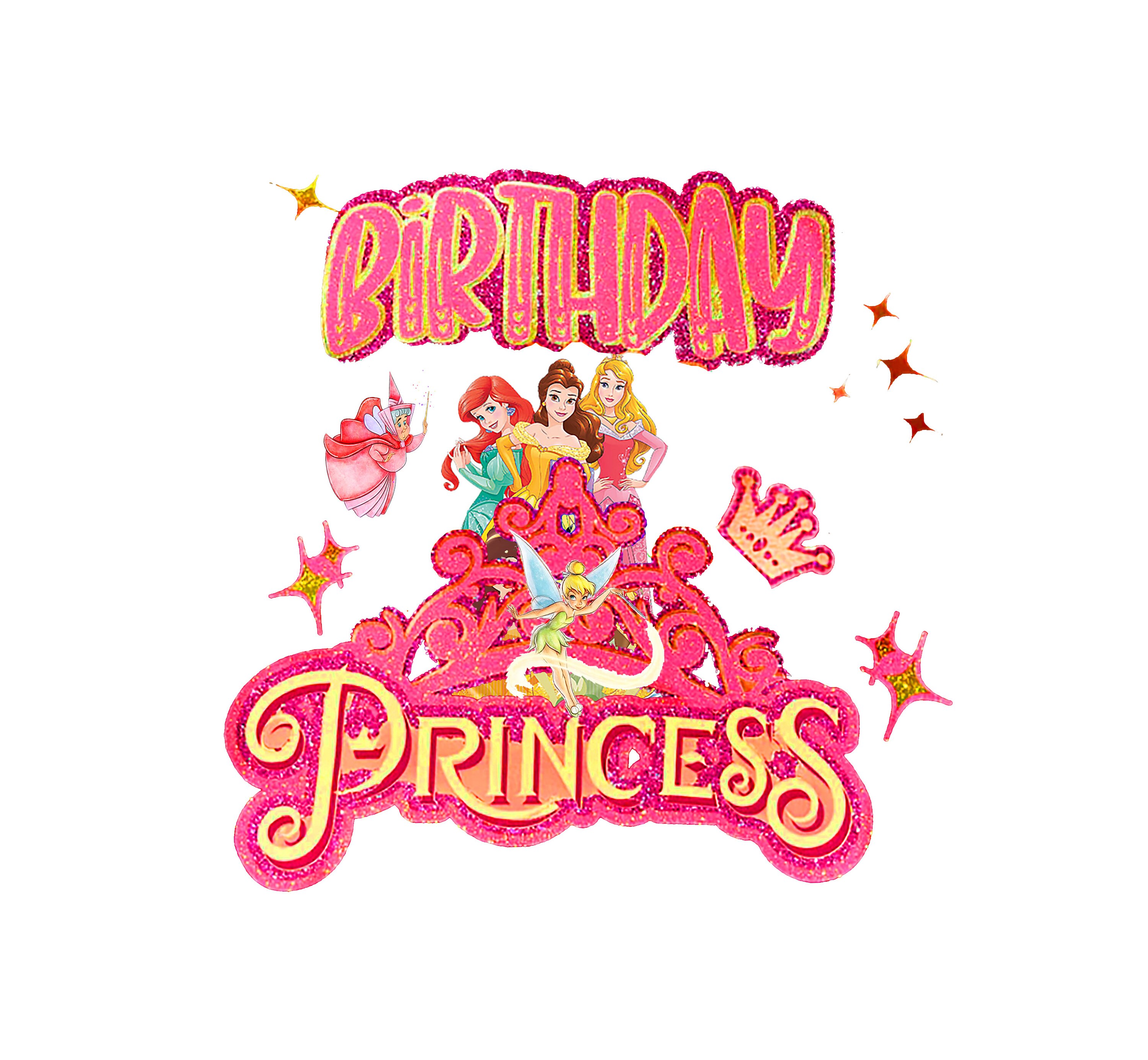 Birthday Princess PNG SVG Bundle: Universal Designs (digital Download ...