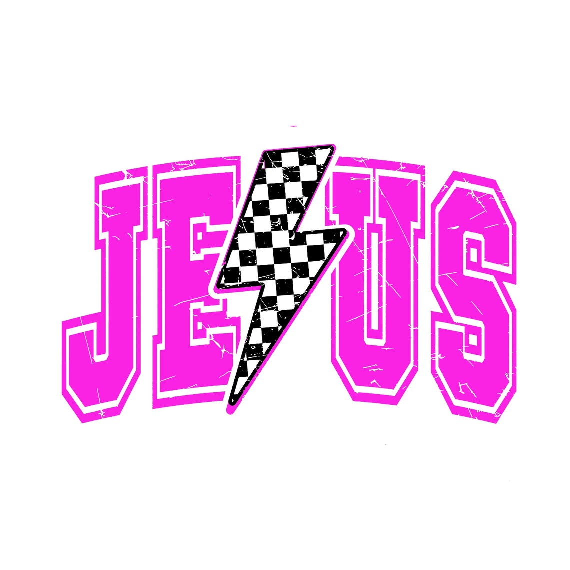 Retro Jesus Lightning Bolt PNG Bundle: Christian Sublimation (digital ...