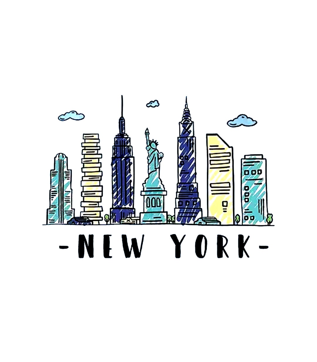 Simple New York Skyline Silhouette