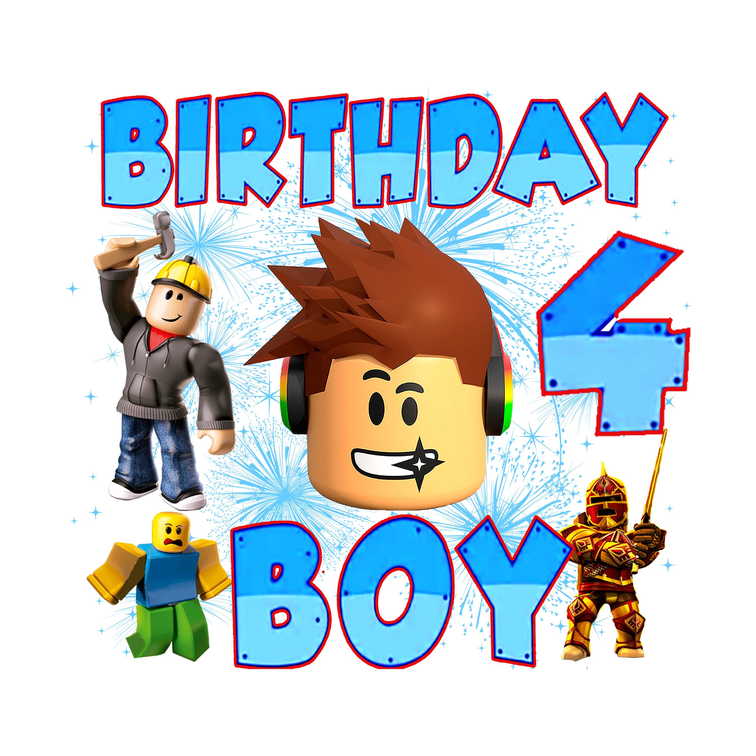 Roblox Birthday PNG Bundle: Customizable Designs, Transparent ...