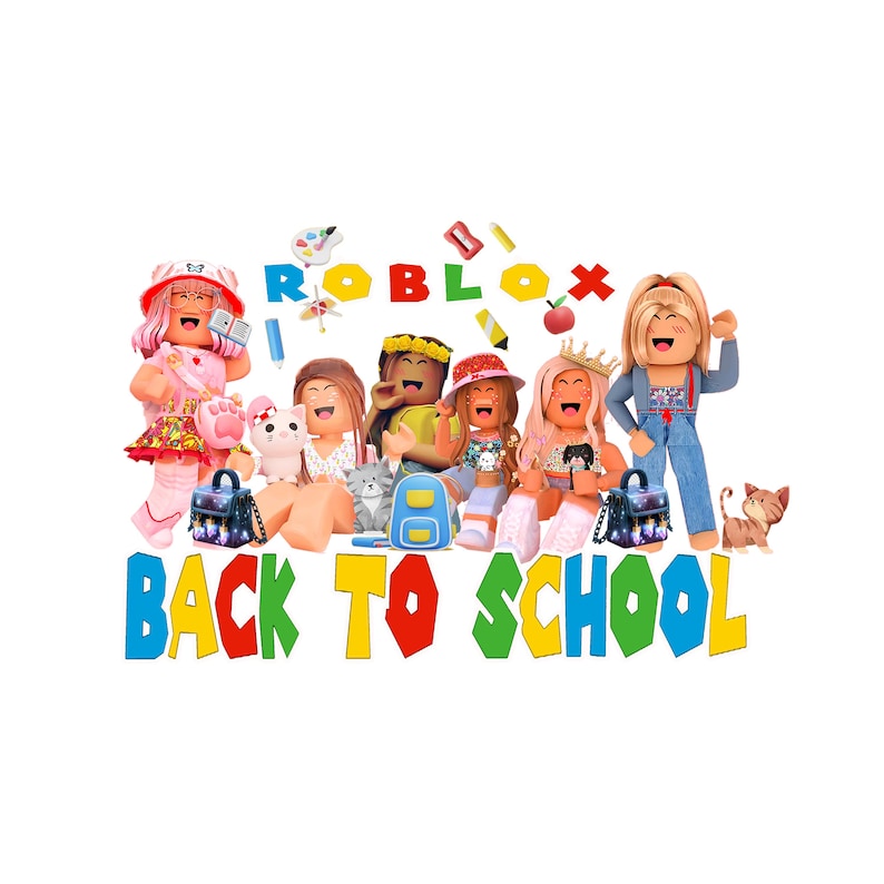 Roblox Back to School PNG Designs: T-shirt Sublimation (digital ...
