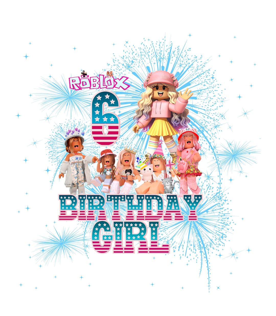 Birthday Girl 6 Roblox Birthday Girl6 Png Svg Sublimation, Gamer Girl ...