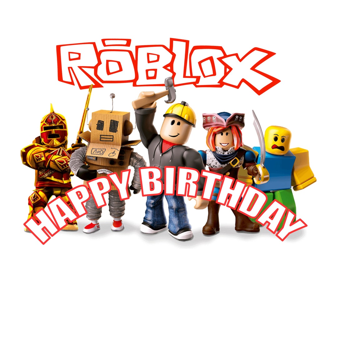 Roblox Happy Birthday Svg Png , Led and White Texts , You Can Check ...