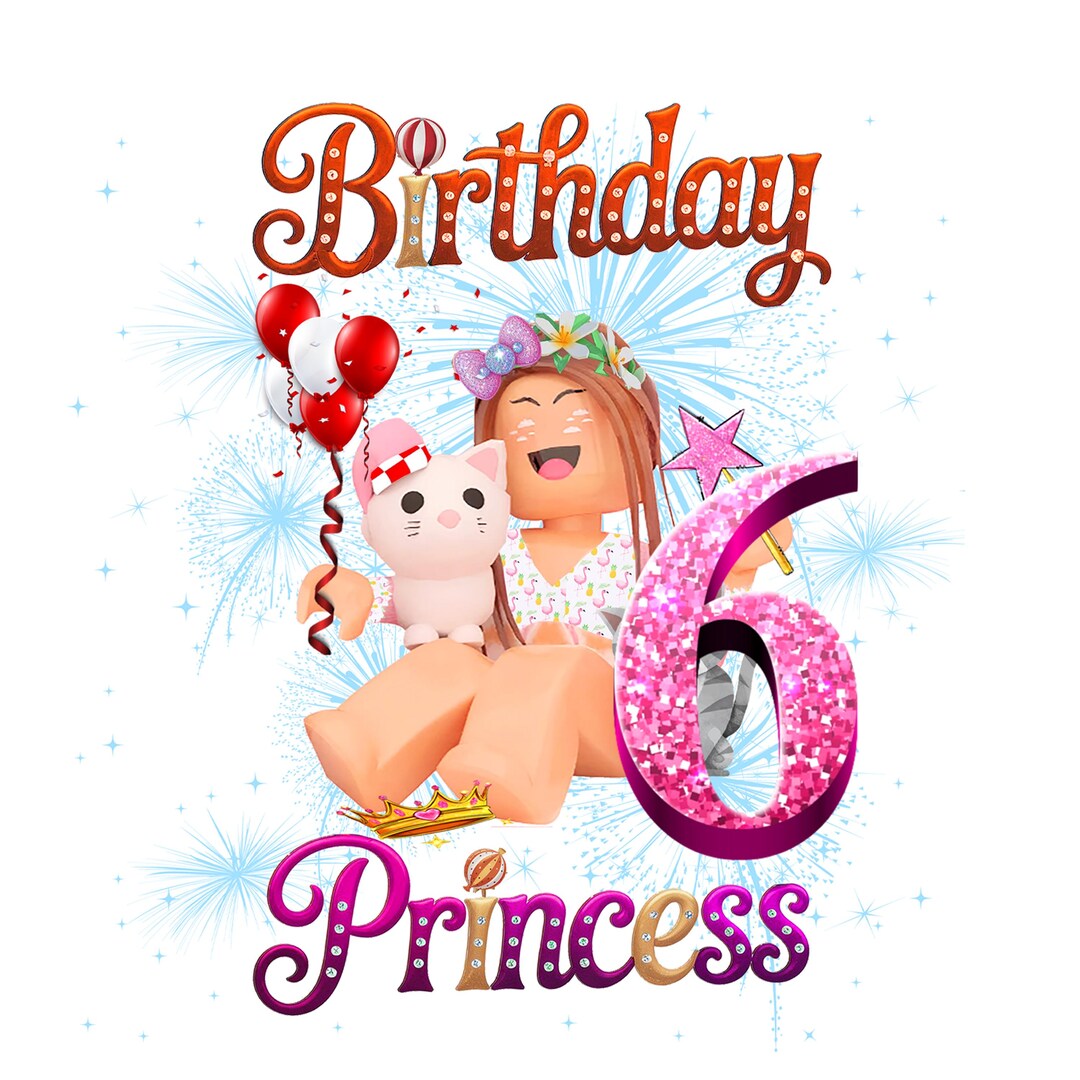 Birthday Princess 6 Png, 6th Birthday Princess Png Sublimation Png ...