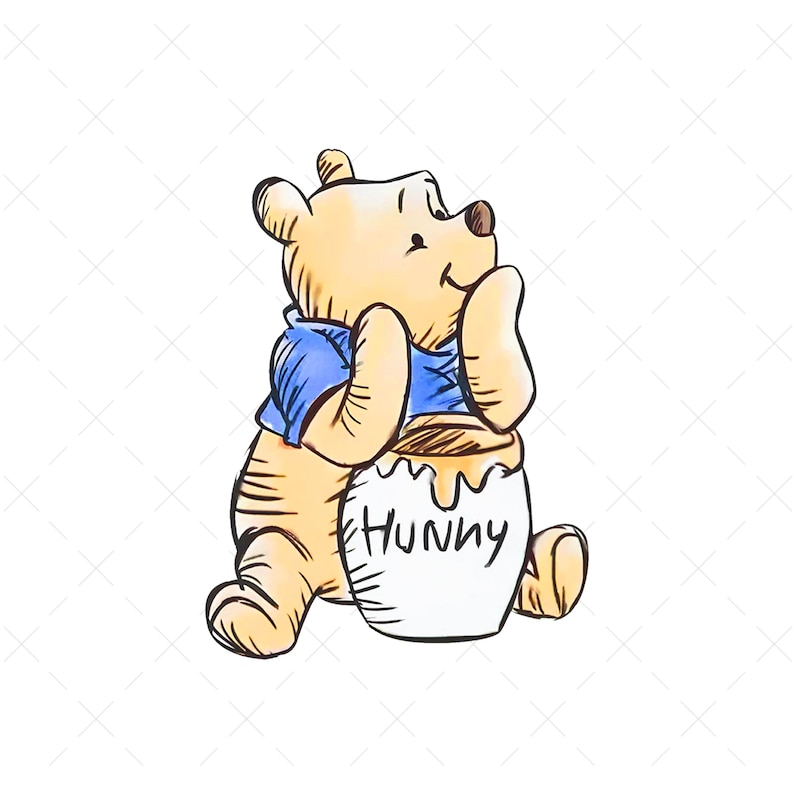 Blue Winnie the Pooh PNG Bundle: Classic Tee Cliparts (20 PNG) - Etsy
